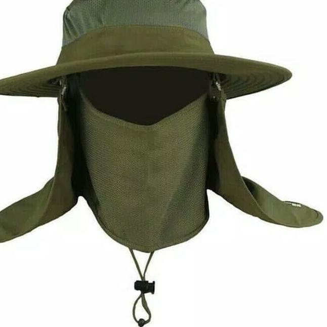 Jual Topi rimba - topi hutan dengan sarung / topi mancing / topi jepang ...