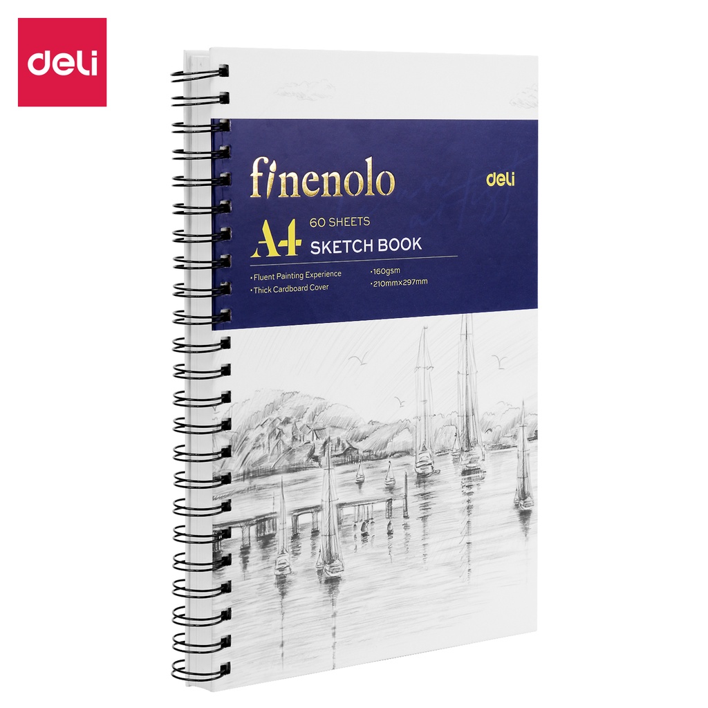 Jual Deli Sketch Book / Buku Gambar Sketsa A4 160GSM 60 Lembar EC27X ...