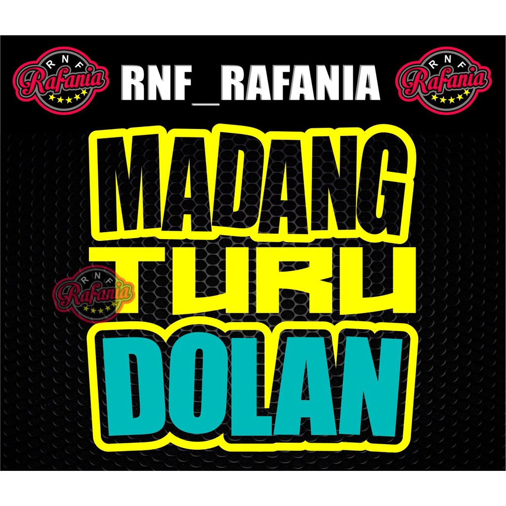 Jual STIKER MADANG TURU DOLAN CUTTING STIKER | Shopee Indonesia