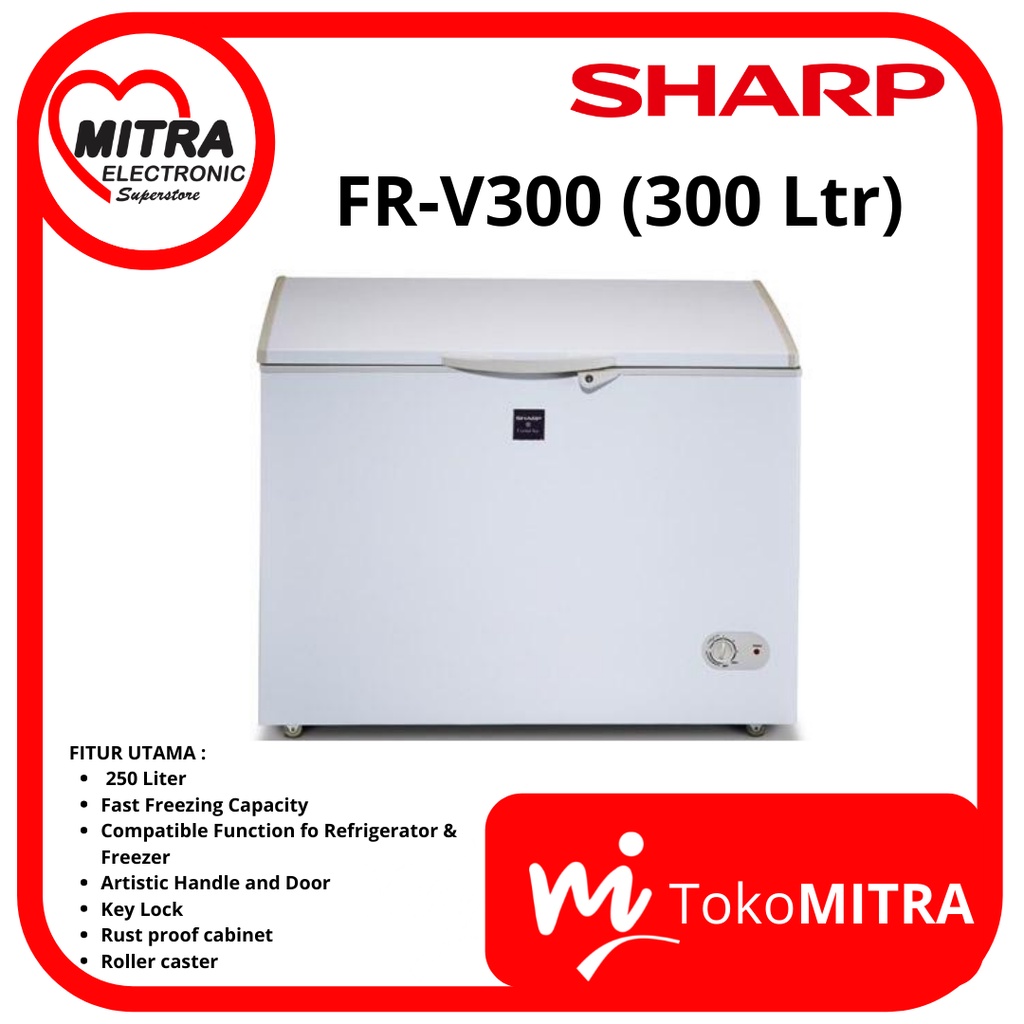 Jual LEMARI ES CHEST FREEZER SHARP FR-V300 (300 Ltr) | Shopee Indonesia