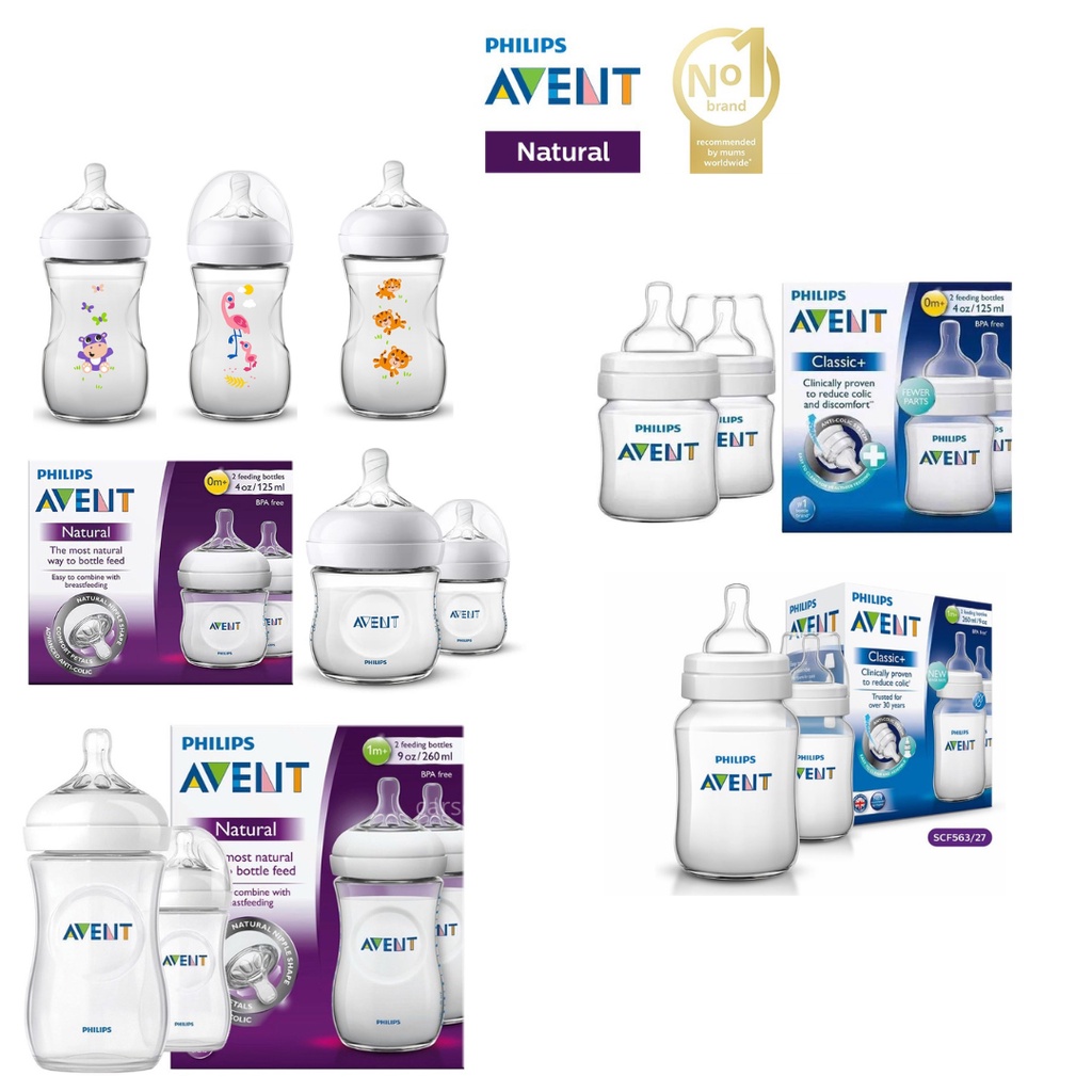 Jual Avent Botol Natural Classic 125ml 260ml Botol Susu Avent Bottle ...