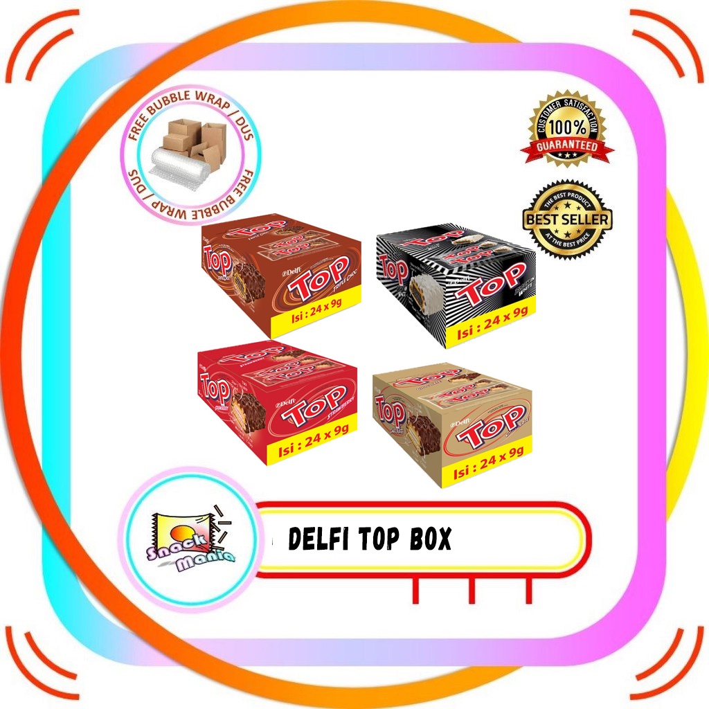 Jual Wafer Delfi TOP Coklat Strawberry Black In White Triple Choco 24 ...