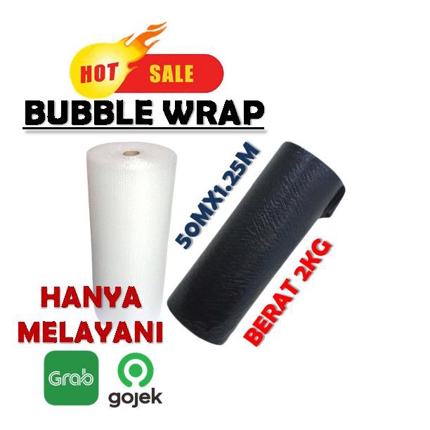 Jual BUBLE / BUBBLE WRAP ROLL TEBAL HITAM BENING PUTIH MURAH TEBAL 2KG ...