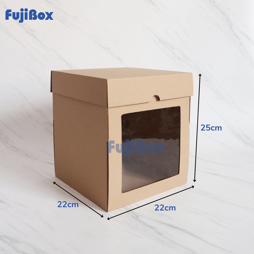 Jual ( 5 Pcs ) KOTAK BOX DUS KUE TART TINGGI 22 x 22 x 25 | Shopee Indonesia