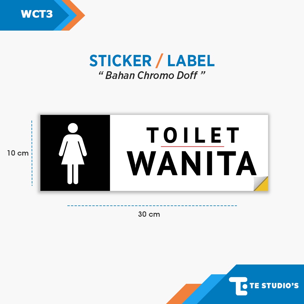 Jual Stiker Toilet WC Label Sticker Tanda Sign WC Laki-Laki atau ...