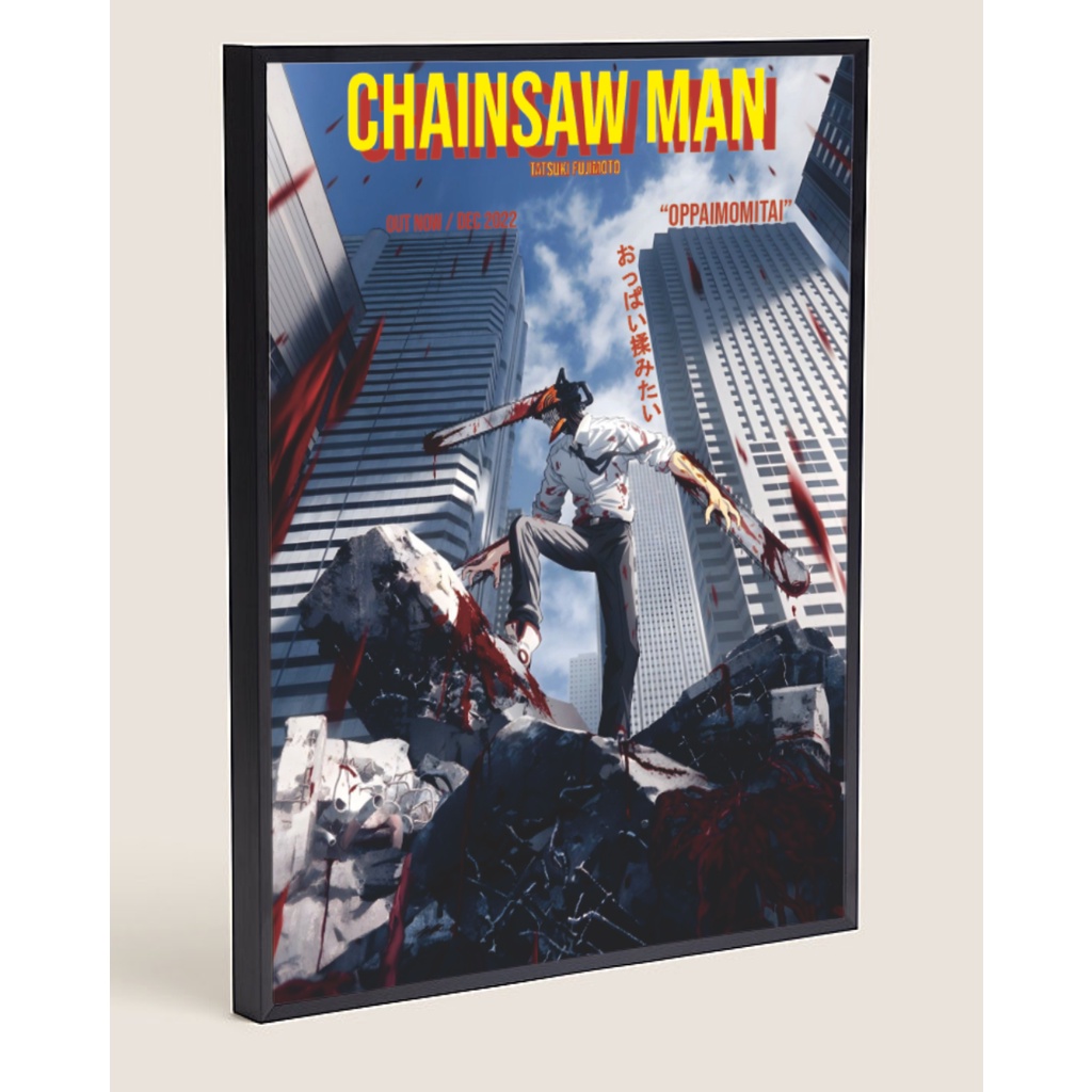 Jual Poster Frame A3 Chainsaw Man | Frame Hitam | Shopee Indonesia