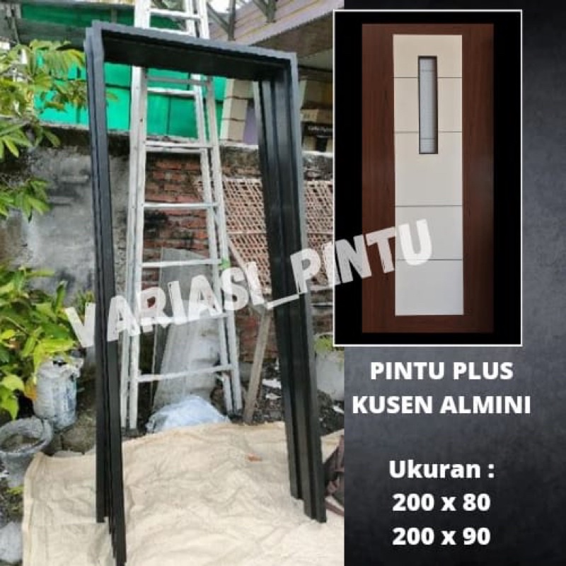 Jual SATU SET PINTU KAMAR DENGAN KUSEN ALUMUNIUM / SET PINTU DENGAN ...