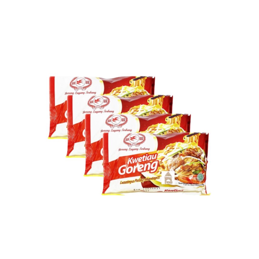 Jual Cap Burung Layang Terbang Kwetiau Goreng Instan 4 x 85 gr | Shopee ...