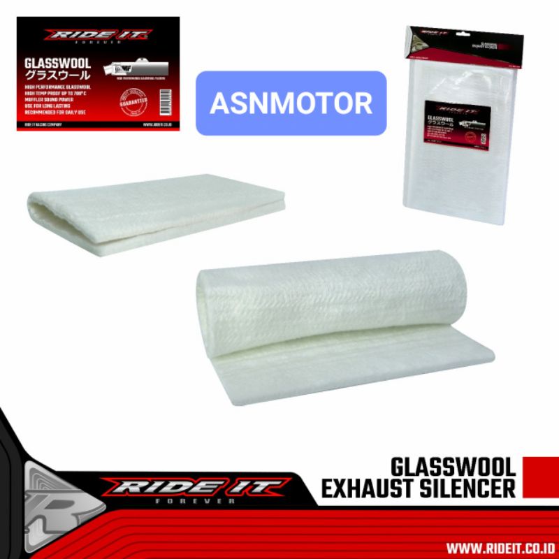 Jual Gaspul knalpot Glasswool Racing TAHAN PANAS warna Putih Ride it ...