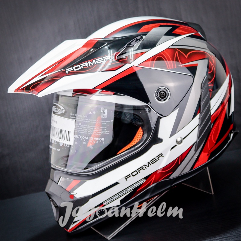 Jual CARGLOSS HELM FORMER SUPERMOTO EDGE | WHITE | CARGLOS | Shopee ...
