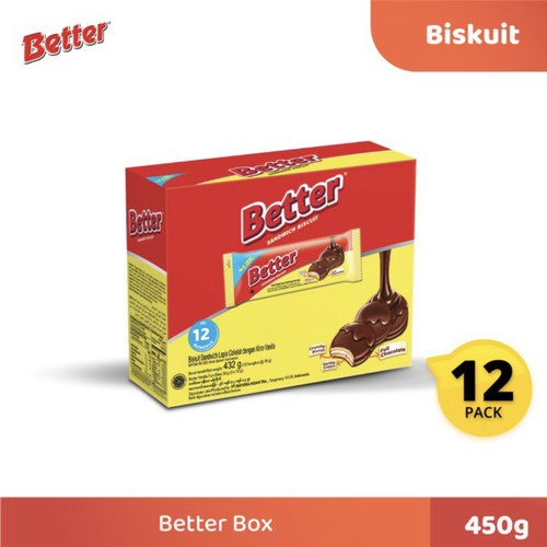 Jual BOX - Better Biskuit Sandwich Isi 12pcs | Shopee Indonesia