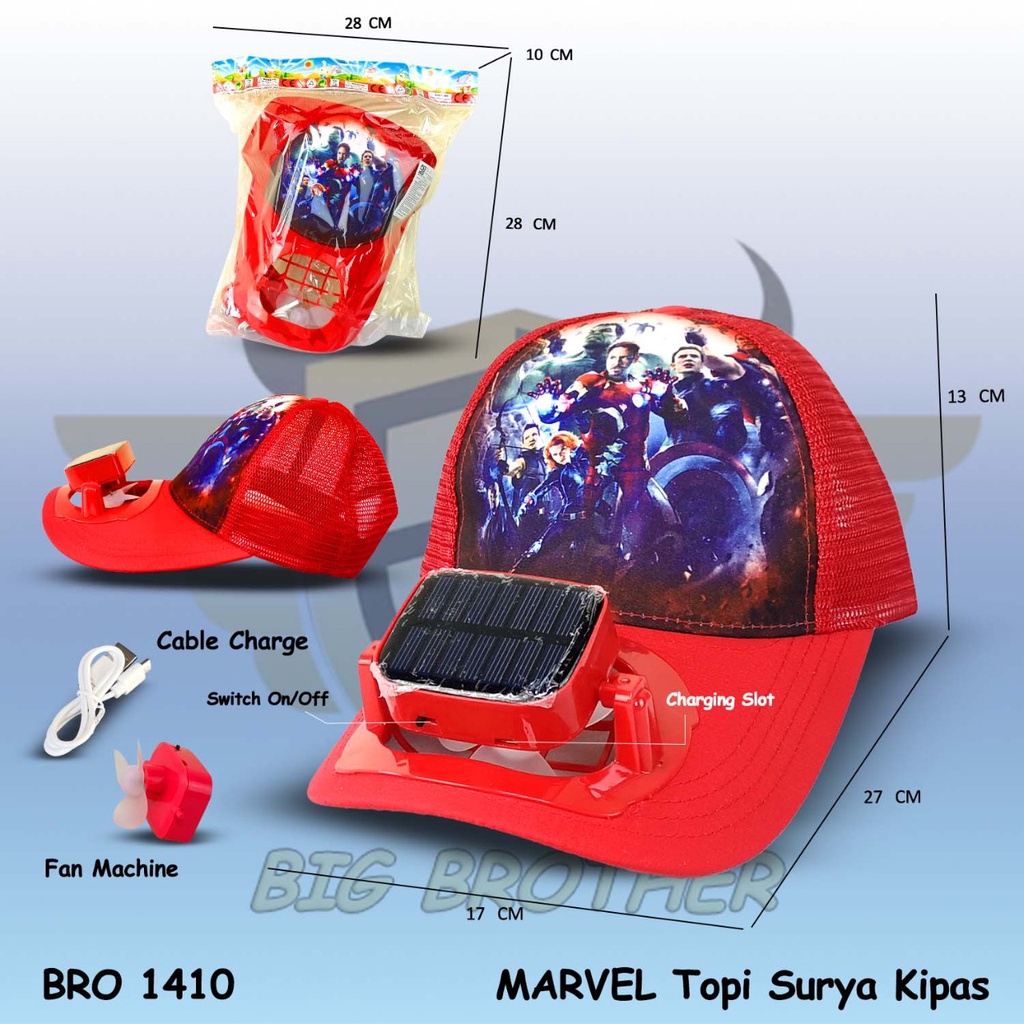 Jual Topi Anak Kipas Tenaga Matahari Surya Solar Tanpa Baterai Charger ...