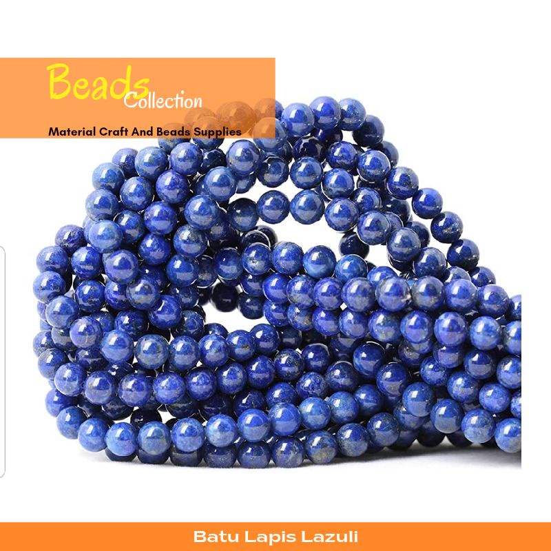 Jual Batu Lapis Lazuli 4-10mm Kuarsa Biru Natural Stone Dyed Bahan ...