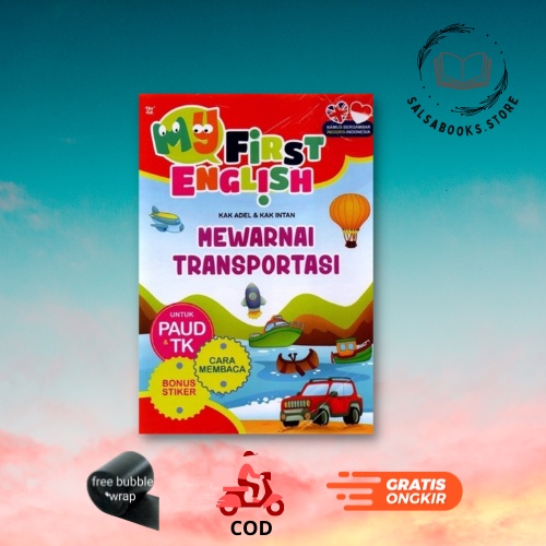Jual AG - BUKU AKTIVITAS ANAK MY FIRST ENGLISH MEWARNAI TRANSPORTASI ...