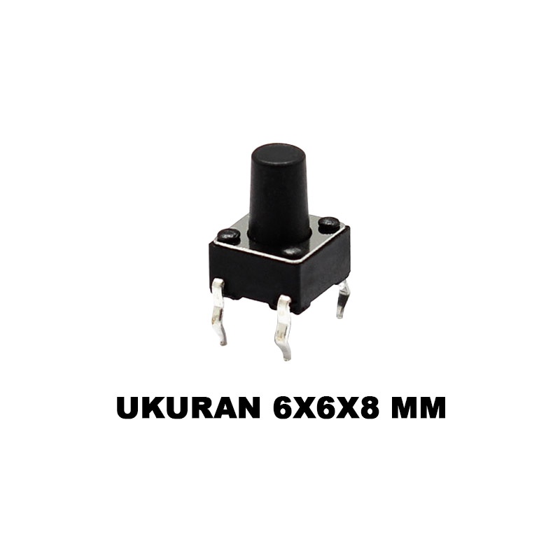 Jual EELIC PBT-6X6X8MM Switch push button 6x6x8 mm tombol saklar mini 4 ...