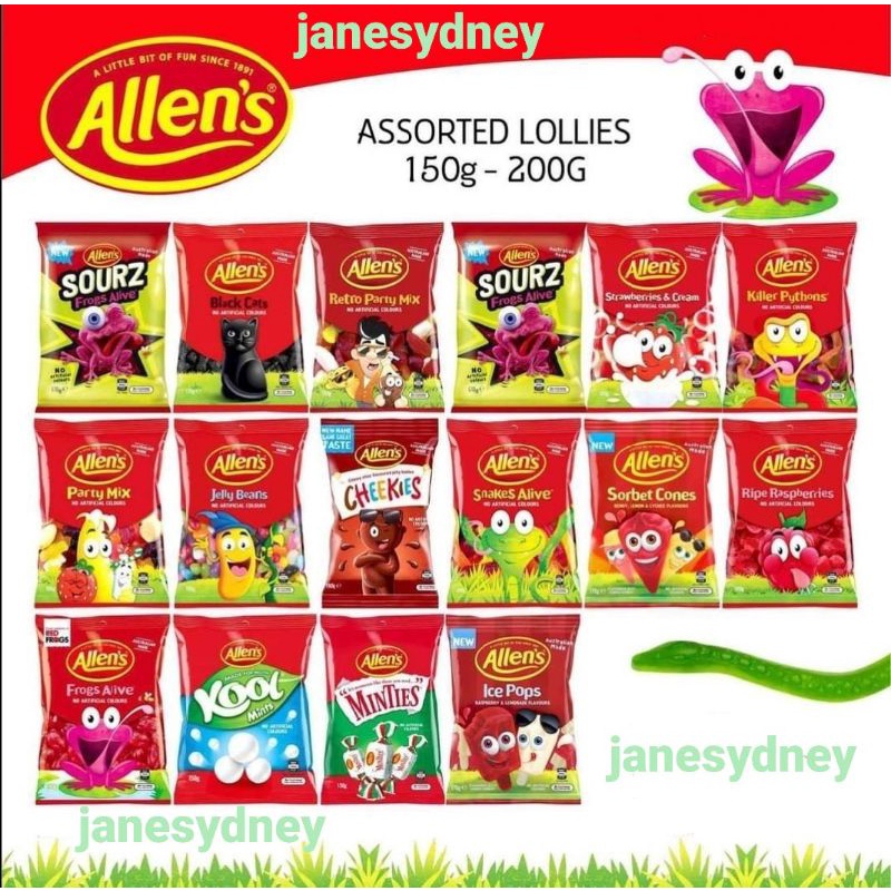 Jual Allen's Australia Confectionery Candy Jelly Gummy Lollies Sour ...