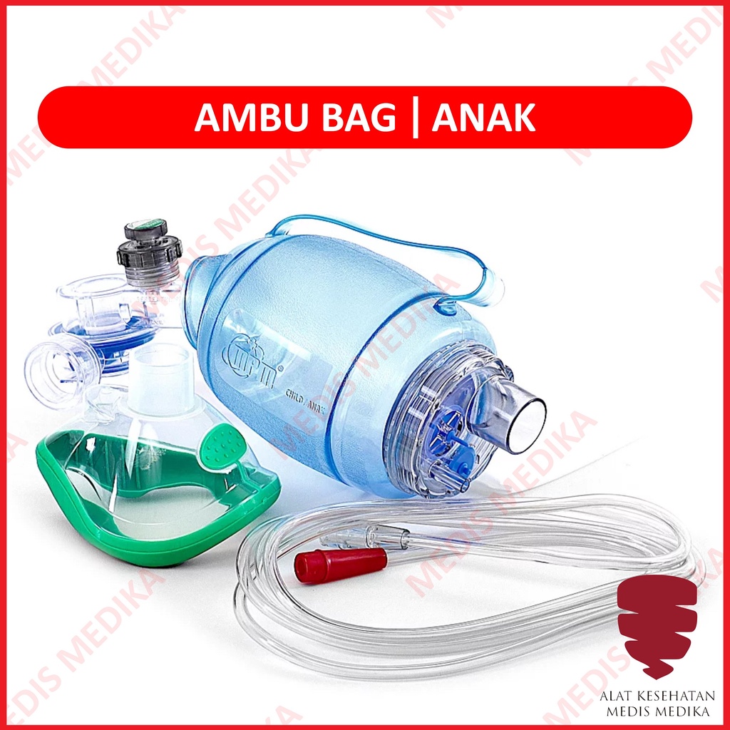 Jual Ambu Bag Anak PVC Alat Bantu Pernapasan Napas Disposable Resuscitator Set Child | Shopee ...