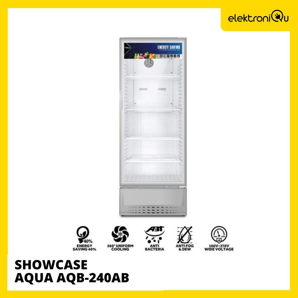 Jual SHOWCASE AQUA AQB-240AB 240 LITER DENGAN ANTI BAKTERI | Shopee ...