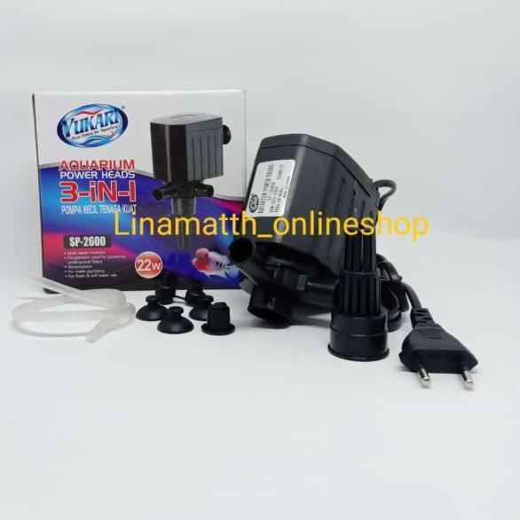 Jual Aquarium Power Heads 3in1 SP-2600 Yukari Pompa Air Celup Akuarium | Shopee Indonesia
