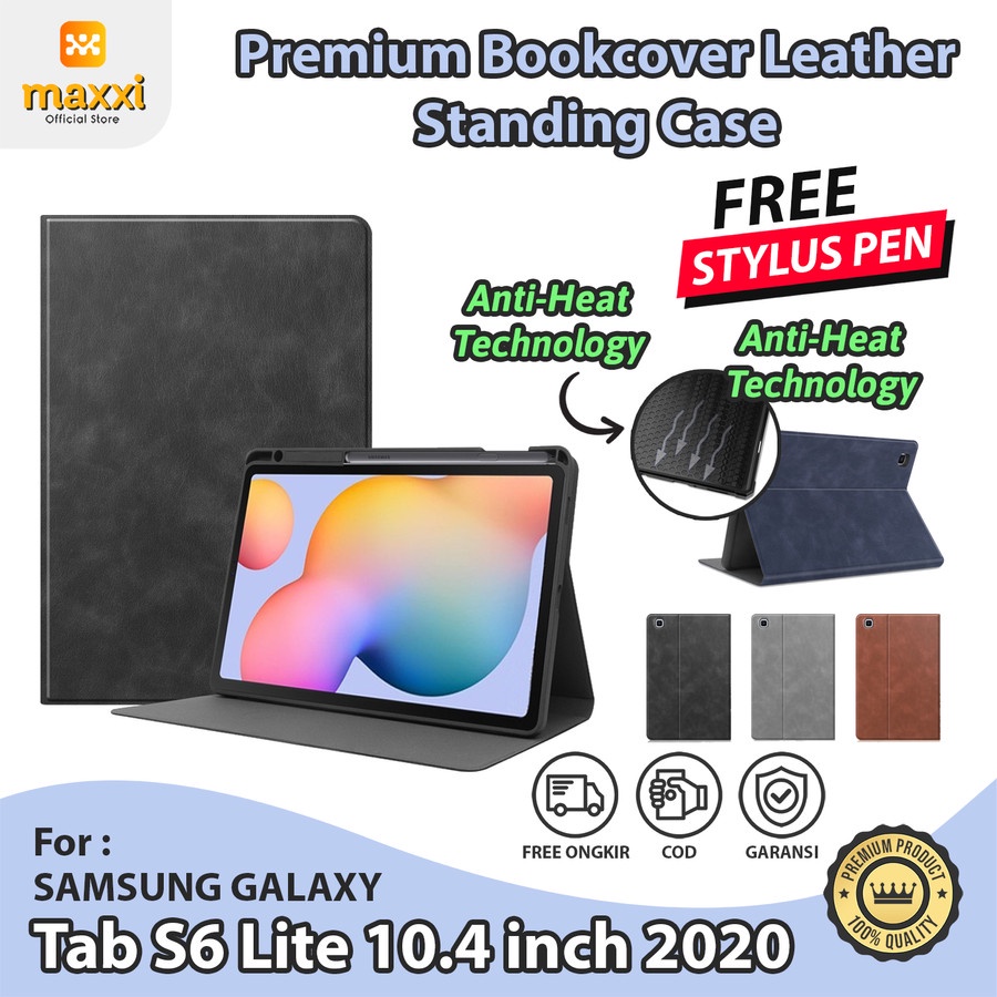 Jual Samsung Tab S6 Lite 10.4 2020 Premium Book Cover Leather Sarung ...