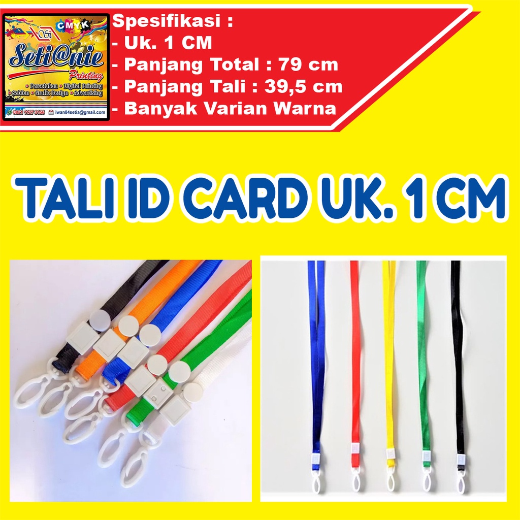 Jual Tali Id Card Tali Lanyard Gantungan Id Card Card Holder Name Tag ...