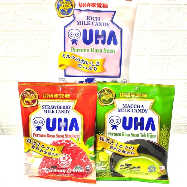 Jual Permen UHA Rich Strawberry Maccha Milk Candy Rasa Susu Strawberry Matcha Original 42gr 51gr ...