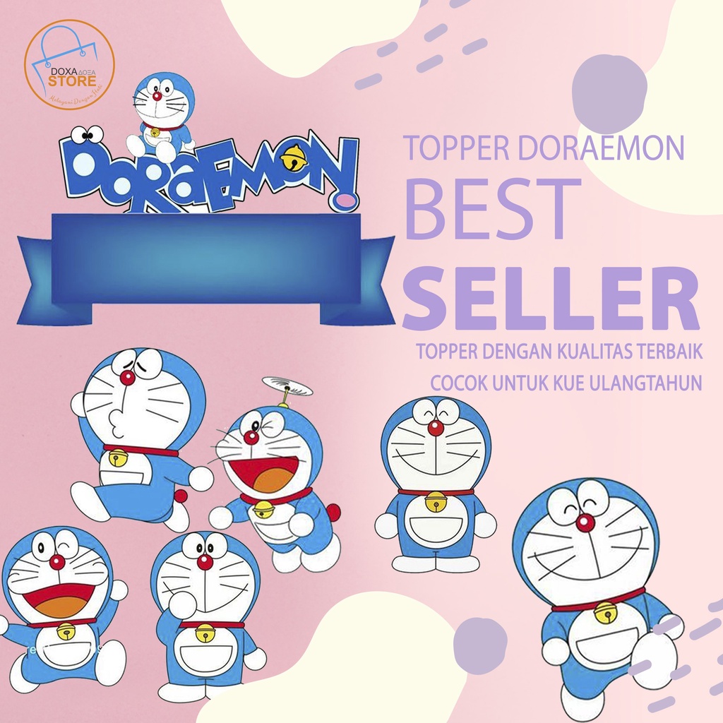 Jual Topper Cake Happy Birthday Costum DORAEMON 10 | Shopee Indonesia
