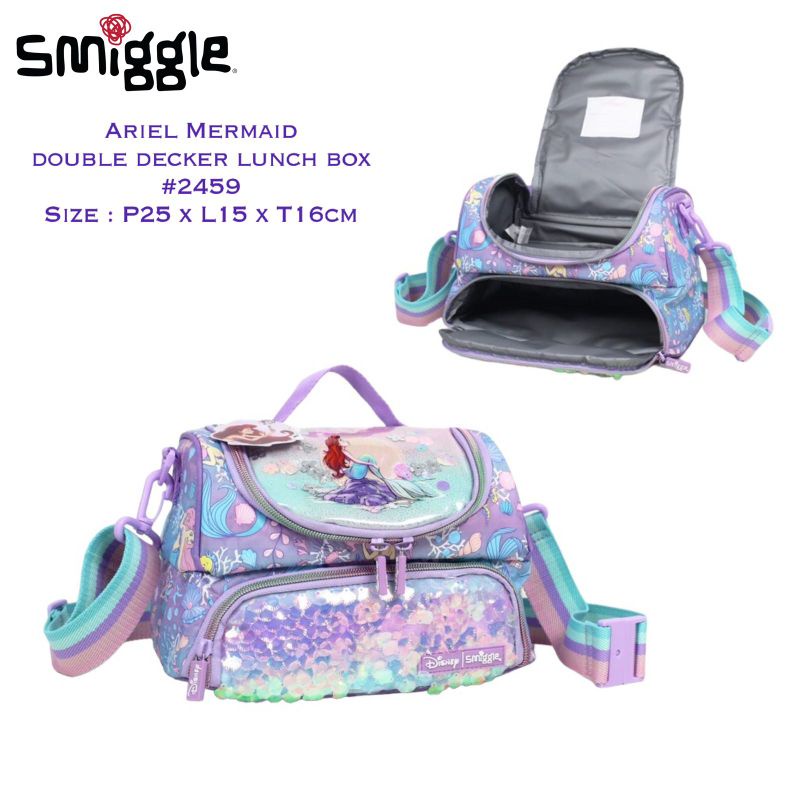 Jual Lunch Bag Smiggle Ariel Mermaid size 25x16x15 | Shopee Indonesia