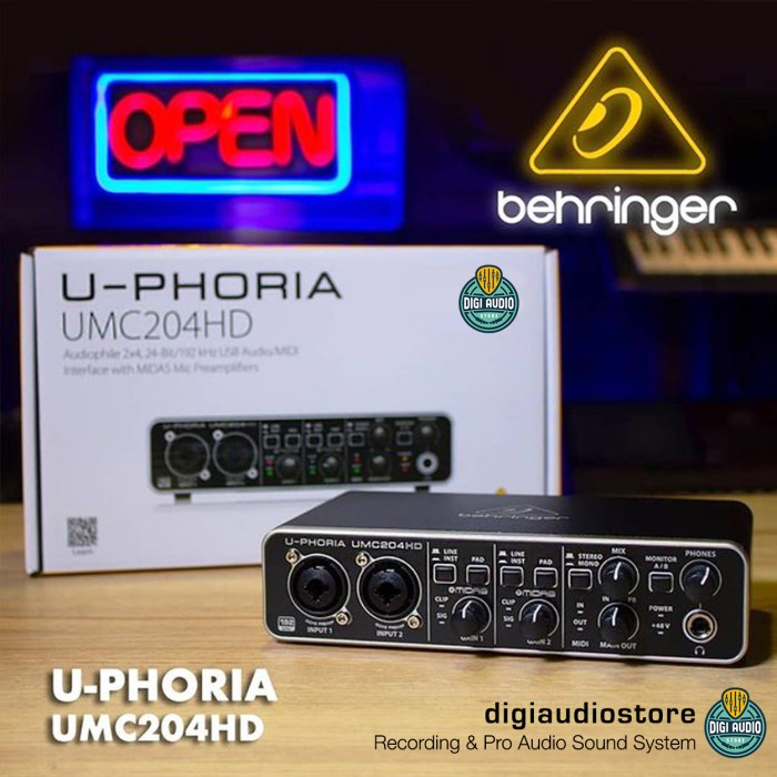 Jual Behringer Umc204Hd ( Umc 204 Hd ) Soundcard With Midas Preamp # ...