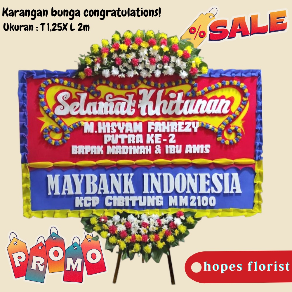 Jual Karangan bunga papan selamat sukses congratulations dan happy wedding PROMO | Shopee Indonesia