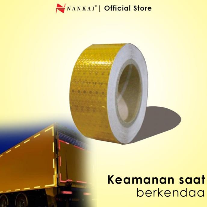 Jual Stiker Reflektor Kuning 2" x 45 Meter Nankai | Shopee Indonesia