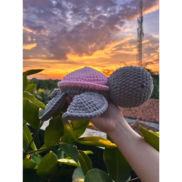 Jual Amigurumi Kura-Kura Besar/ Giant Turtle Crochet | Shopee Indonesia