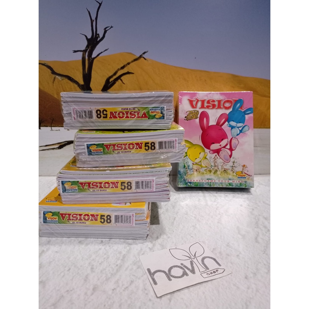 Jual (10pc)BUKU TULIS merek VISION isi 58 lembar | Shopee Indonesia