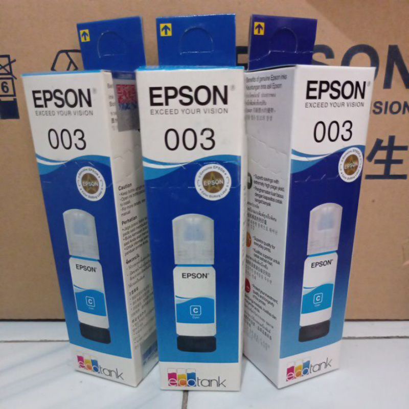 Jual TINTA 003 Biru CYAN L110 L3110 L3150 L5190 | Shopee Indonesia