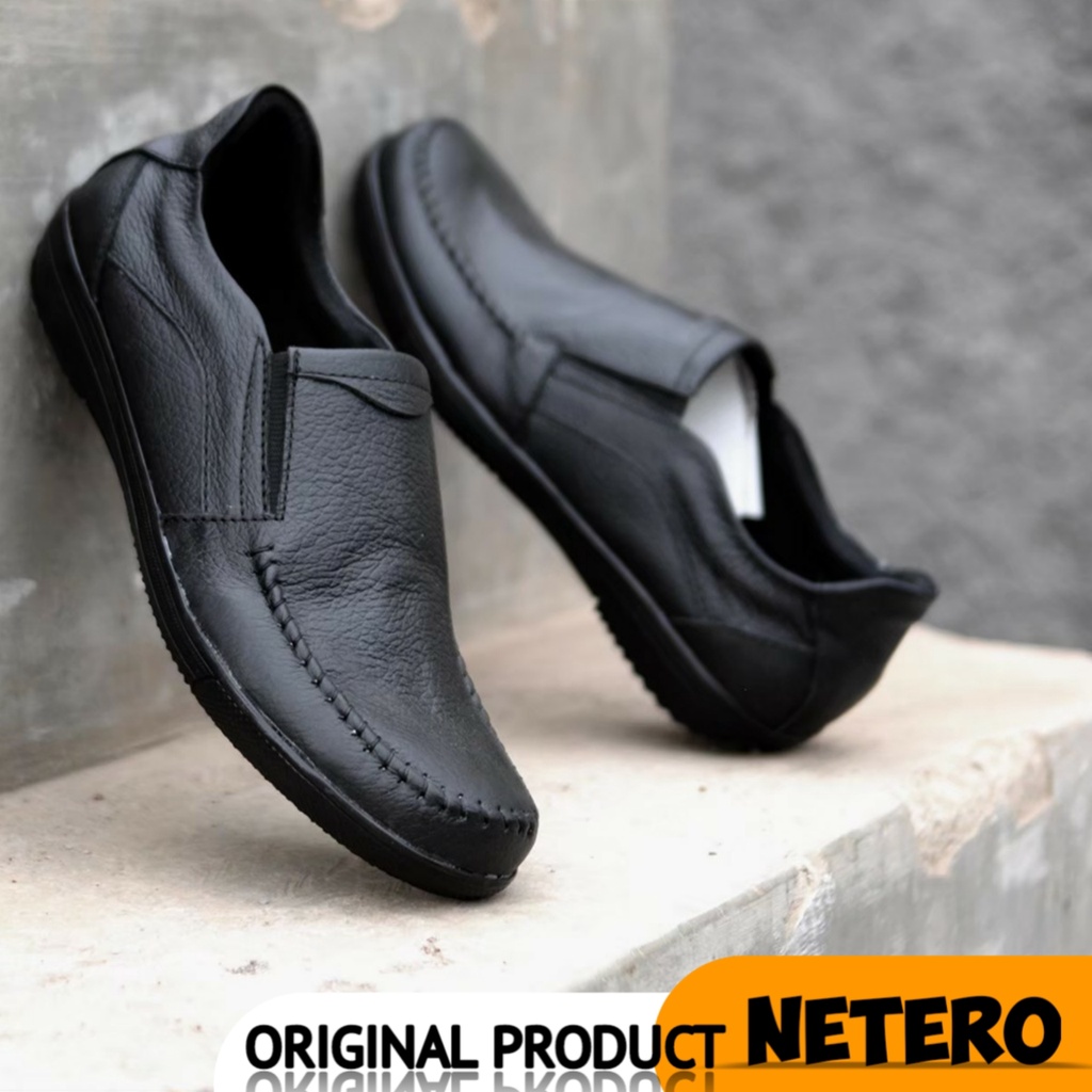 Jual NETERO – ZIGZAG Sepatu Formal Pria Pantopel Kulit Casual Oxford Loafers Sneakers Original ...