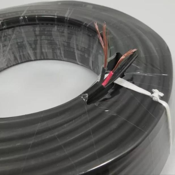 Jual KABEL LISTRIK SERABUT RAMBUT HITAM PUTIH NYYHYO 2x0.75 per roll ...