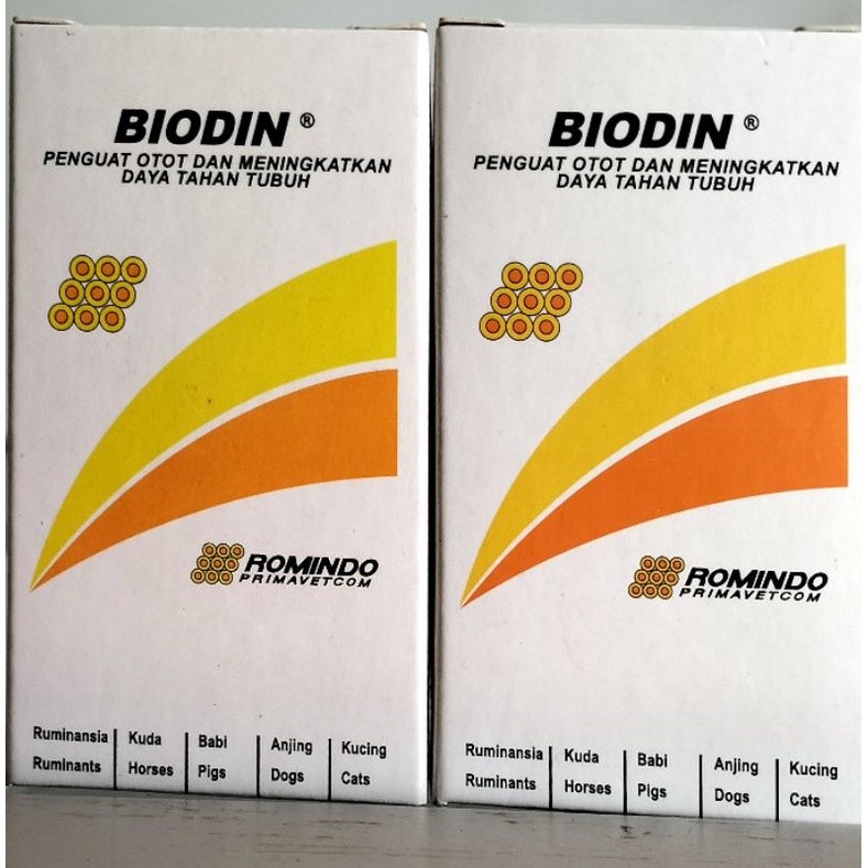 Jual Biodin penguat otot dan menjaga kesehatan ternak 50ml dan 100ml ...