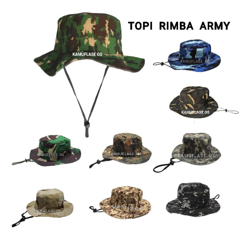 Jual TOPI RIMBA - hats Military topi rimba army loreng tni ad auri nkri ...