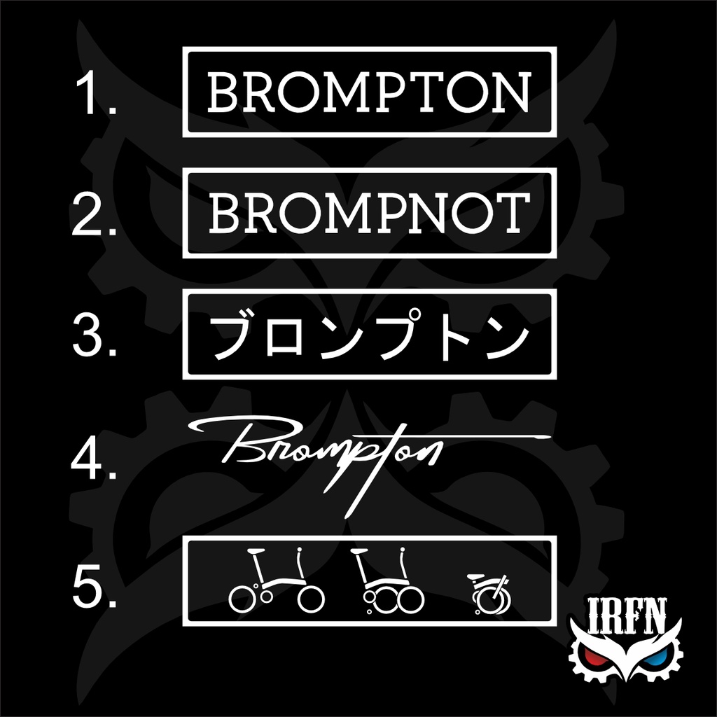 Jual Stiker Decal Brompton Premium | Shopee Indonesia