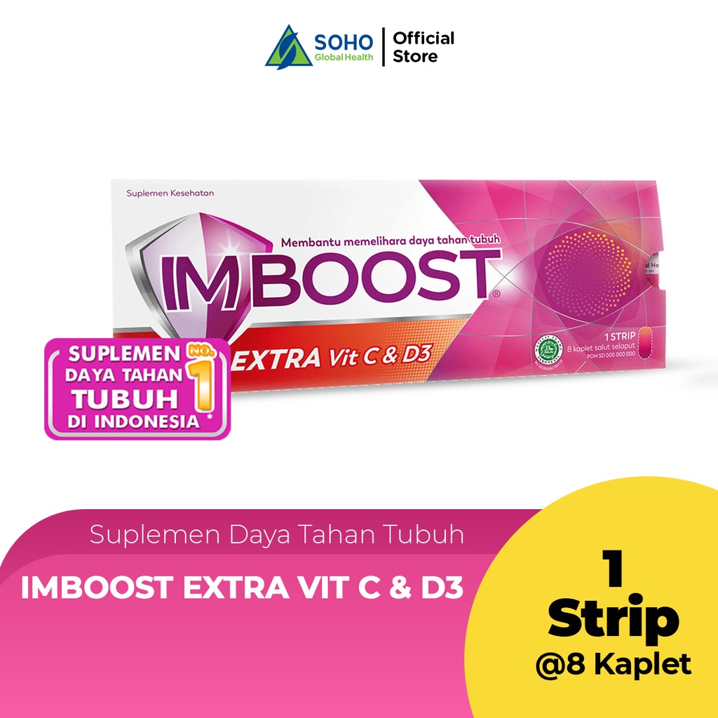Jual Imboost Extra Suplemen Daya Tahan Tubuh 1 Strip @8 Tablet | Shopee ...