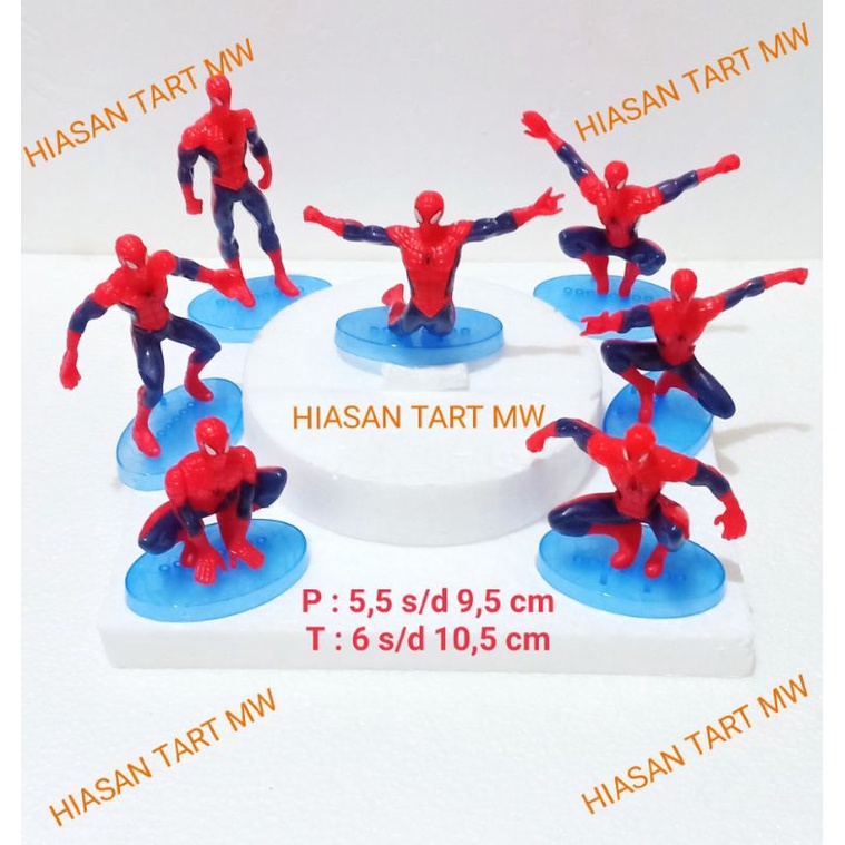 Jual Spiderman Mainan Action Figure Set 7 pc / Topper Spiderman ...