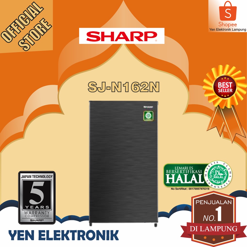 Jual Kulkas SHARP SJ N162N Kulkas Lemari Es 1 Pintu New Kirei Series ...