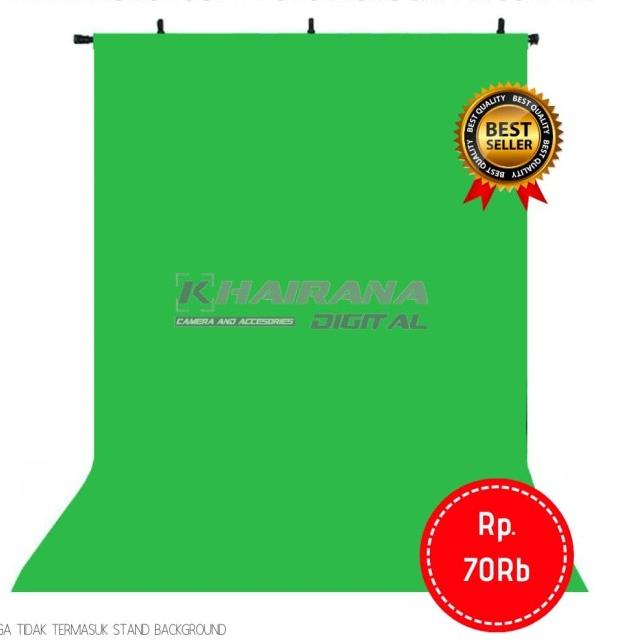 Jual Kain Background Backdrop Latar Layar Foto Hijau Green Screen 1x 2 ...