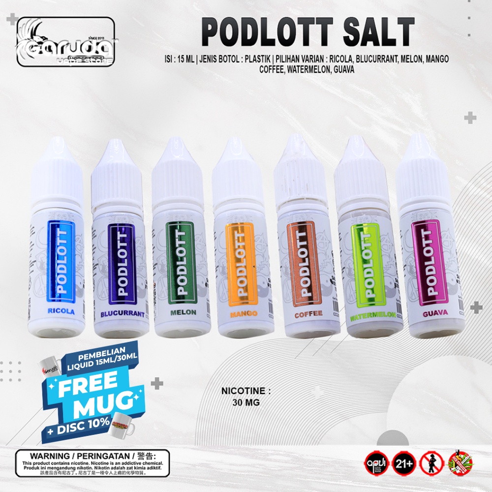 Jual Podlott Saltnic Liquid by Tigac 15ml Bercukai | Shopee Indonesia