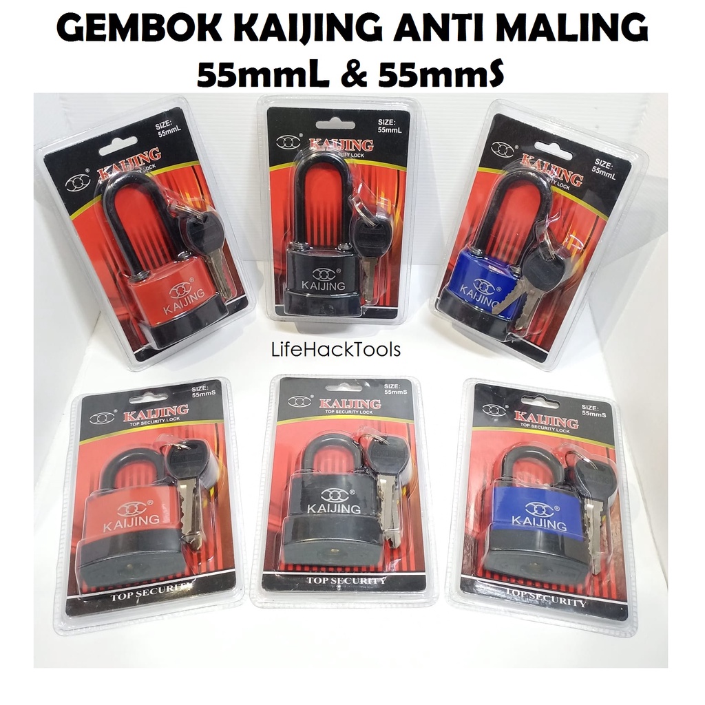 Jual Gembok KAIJING 55mmL & 55mmS Top Security Lock Anti Maling ...