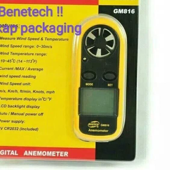 Jual Digital Anemometer Pengukur Alat Ukur Kecepatan Angin Benetech ...