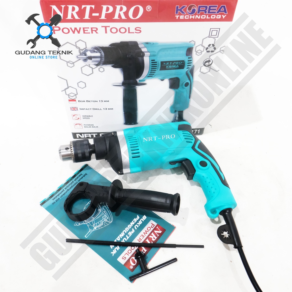 Jual MESIN BOR NRT PRO 800 HD / Impact Drill NRT Bor Tembok 13mm NRT ...