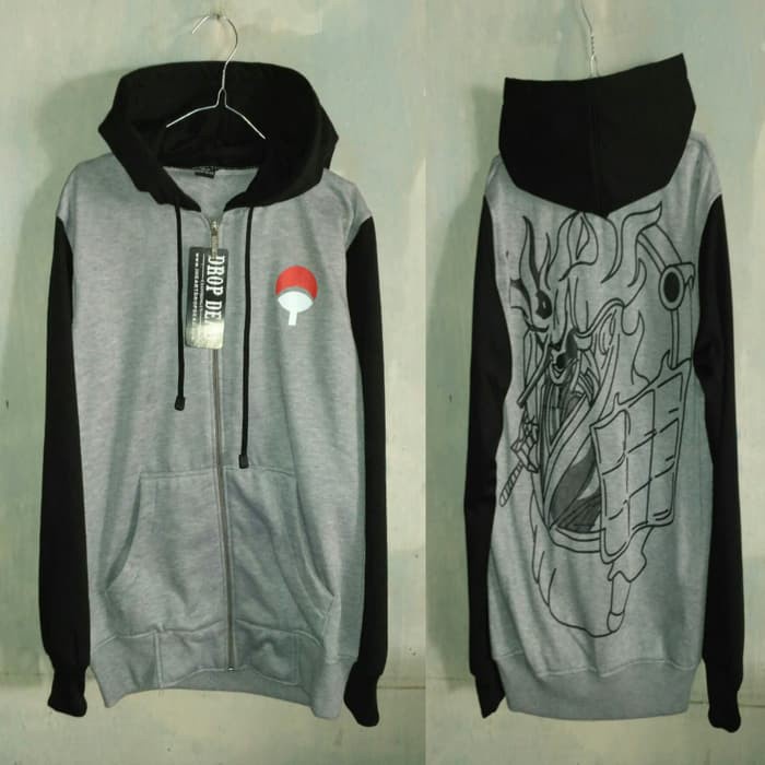 Jual Aduuh.co Jaket Anime Naruto Akatsuki uchiha sharingan 4 strip ...