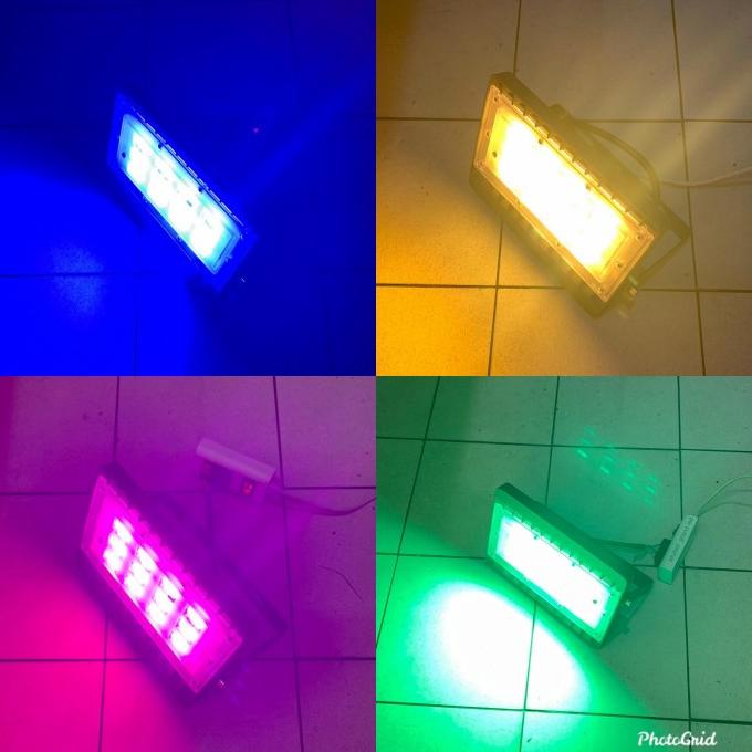 Jual Lampu Sorot Led Warna Warni 50W 50 Watt Biru Kuning Ungu Hijau ...