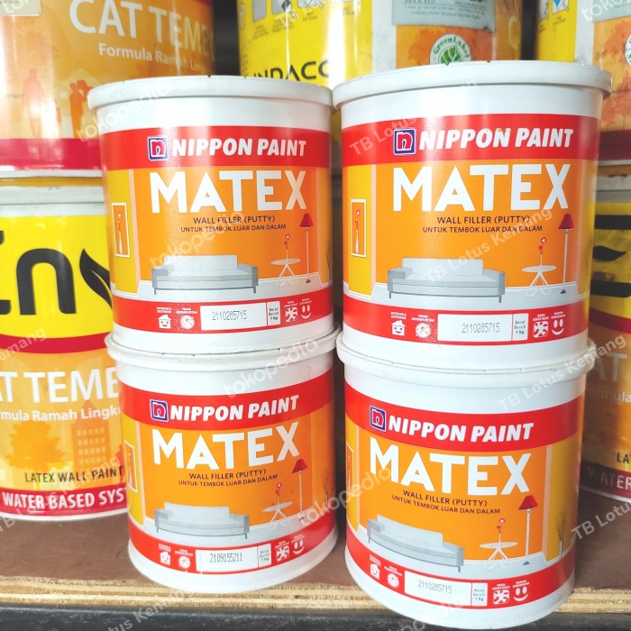 Jual Plamir Nippon Matex 1Kg / Dempul Pelamir Putty Tembok / Wall Filler Putty | Shopee Indonesia